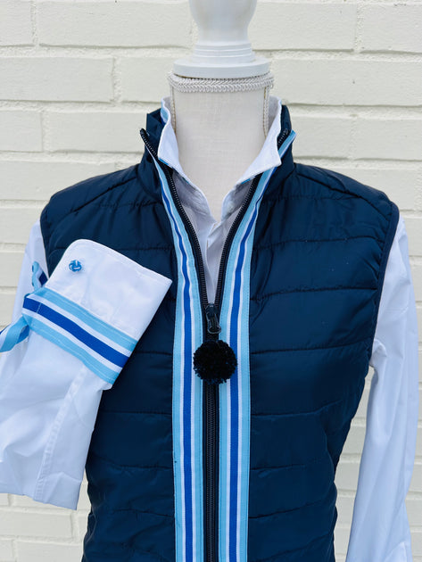 Maggie May Ribbon Puffer Vest (PF49) – Pearly Vine